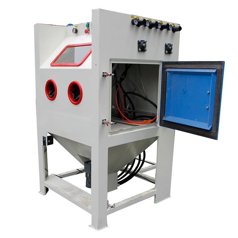 Rotary Table Automatic Sandblasting Cabinet - Buy Sandblasting Cabinet ...