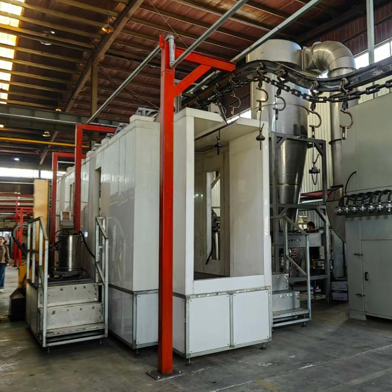 Anti-Static Automatic Powder Coating Spray Booth with Cyclone Recovery ...