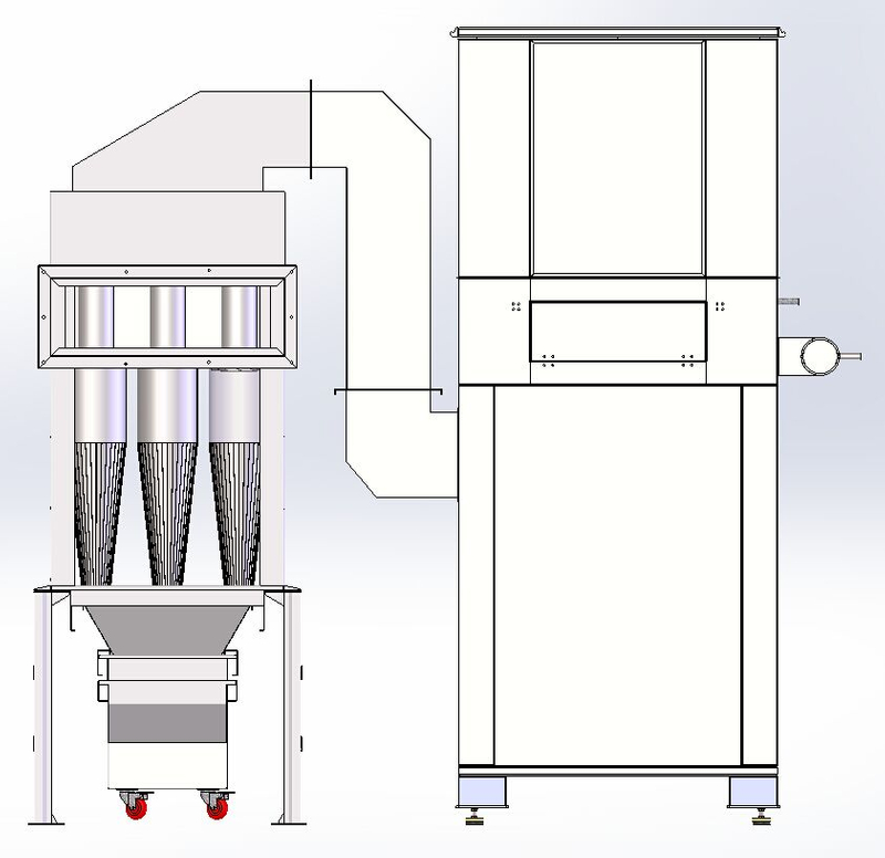 Cyclone Powder Coating Recovery System - Buy Powder Coating Cyclone ...